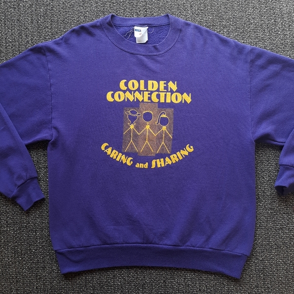 Jerzees | Shirts | Vintage 200s Golden Connection Caring Sharing Purple ...